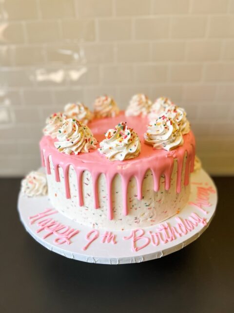 Sprinkle Confetti Drip Cake - Chrusciki Bakery